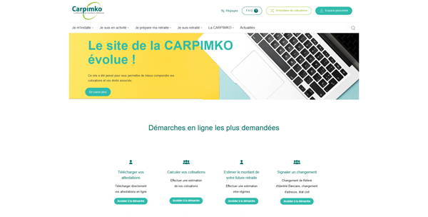 Nouveau site internet pour la Carpimko