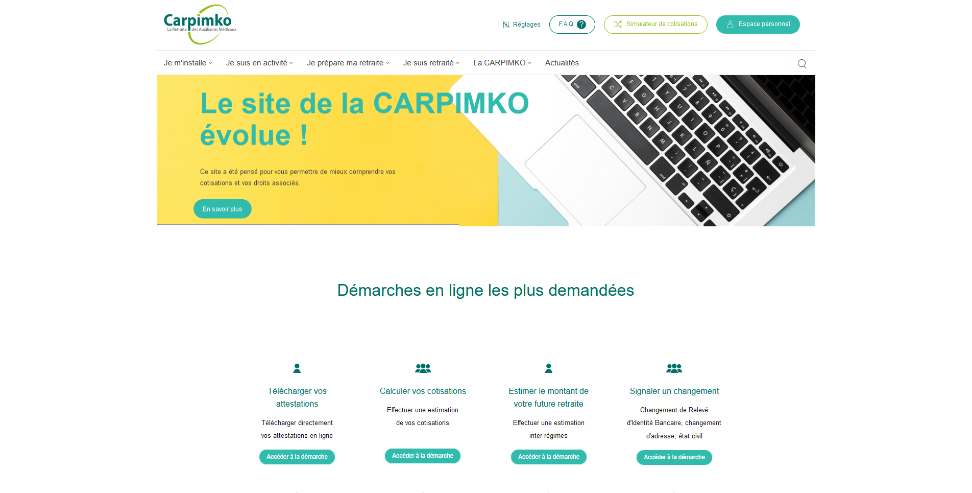 Nouveau site internet pour la Carpimko